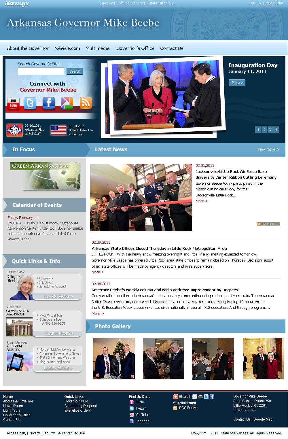 Arkansas Governor Mike Beebe